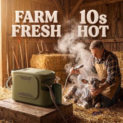 China Pet Spa Portable Gas Water Heater Propane Tankless Outdoor Shower 5200mAh Battery 33-55C Constant Heat for Dog Horse Grooming for sale