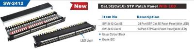 China painel de remendo do stp de cat.5e (cat.a) com diodo emissor de luz à venda