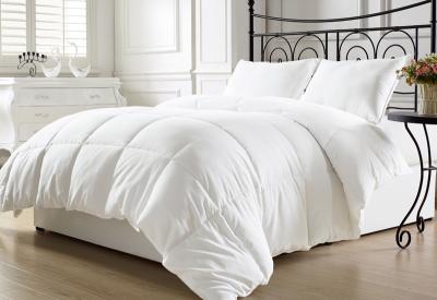 China White King Size Microfiber Comforter Set 80gsm 90gsm 100gsm Solid Microfiber Bed Cover for sale