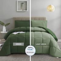 China Tumble Dryable Bicolor Soft Microfiber Comforter Reversible Microfiber Quilt Set for sale