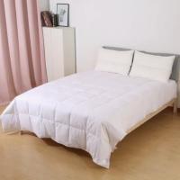 Quality White Home King Size Solid Microfiber Comforter With Piping Duvet Quilt for sale