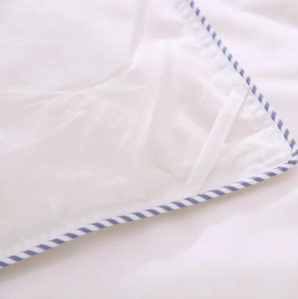 Quality White Home King Size Solid Microfiber Comforter With Piping Duvet Quilt for sale