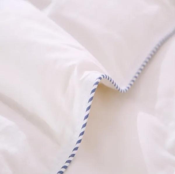 Quality White Home King Size Solid Microfiber Comforter With Piping Duvet Quilt for sale
