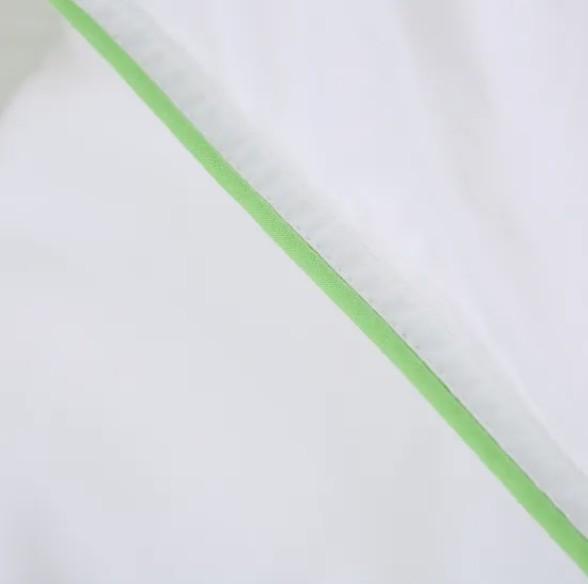 White microfiber duvet cover with quilting pattern