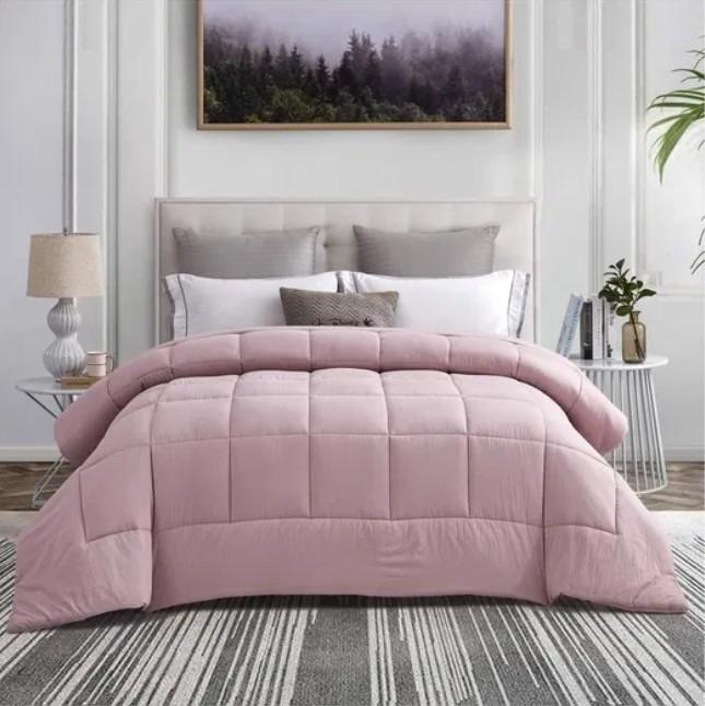 Close-up of microfiber comforter stitching detail