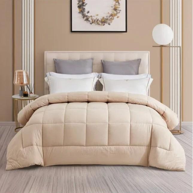 Close-up view of the soft microfiber duvet cover texture