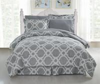 China Grey Printed Microfiber Comforter Queen Size 100% Microfiber Down Comforter Washable for sale