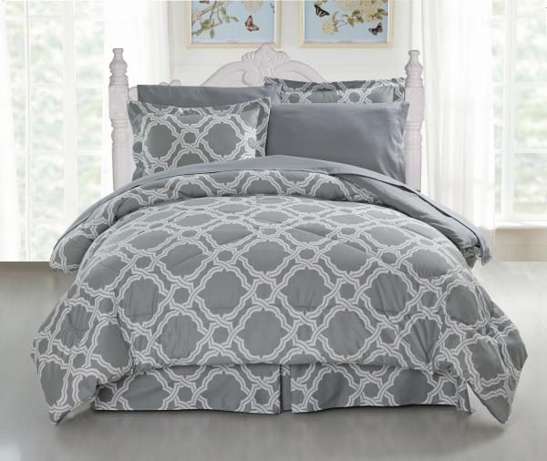Quality Grey Printed Microfiber Comforter Queen Size 100% Microfiber Down Comforter Washable for sale