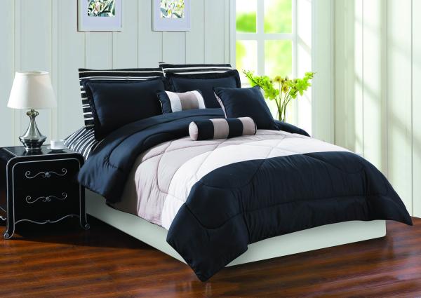 Quality Home Black White Printed Microfiber Comforter Queen Size Microfiber Quilt For Winter for sale