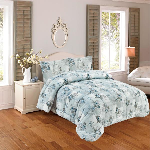 Quality Flower Printed Microfiber Bed Sheet Queen Size Microfiber Comforter Cover Easy Care for sale