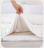 Quality White Microfiber Four Seasons Comforter Hypoallergenic Zipper Bed Comforter for sale