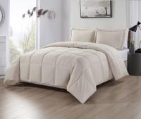 Quality Quilted Polyester Cationic Comforter Khaki Hypoallergenic Quilted Polyester for sale