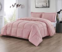 Quality Pink Plain Hypoallergenic Cationic Polyester Comforter Washable Bedding for sale