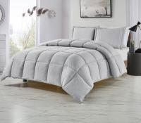 Quality Cozy Grey Cationic Comforter Soft Cationic Fabric Neutral Tones Bedding for sale