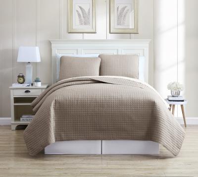 Cina Macchina per la spalma del letto in microfibra Taupe Lavabile Solid e Soft Decorazione domestica accogliente in vendita