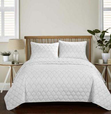Cina Coperte da letto ricamate e ricamati ipoallergeniche di poliestere con riempimento bianco Coperte da letto ricamate e ricamate lavate in macchina in vendita
