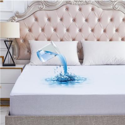 Cina Poliestere di cotone Materasso impermeabile Protezione Copertura Materasso Topper Regina con Elastico in vendita