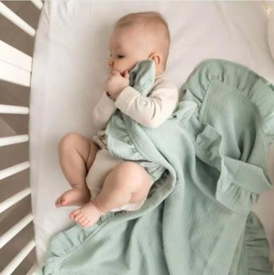 China Cotton Flannel Newborn Bedding Breathable Soft Baby Blankets With Microfiber Filling for sale