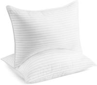 China Soft White Rectangular Microfiber Pillow Double Stitching Medium Microfiber Bed Pillow for sale