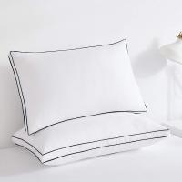 China White Microfiber Gusset Pillow Rectangular Microfiber Stuffed Pillow Machine Washable for sale