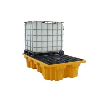 China Heavy Duty 1100 Litre Industrial IBC Spill Containment Pallets 1600x1600x700mm for sale