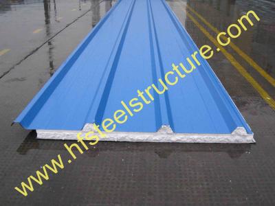 China Corrugated Metal Roofing Sheets Sandwich Panel EPS PU Rock Wool For Prefab Shed for sale