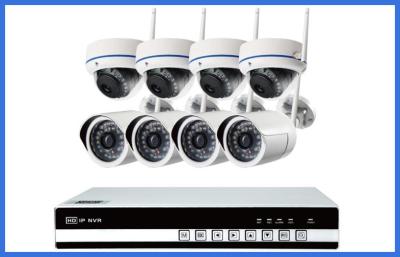 中国 8 Channel Security CCTV Camera Kits HD Wireless Dome / Bullet IP Camera ONVIF 販売のため