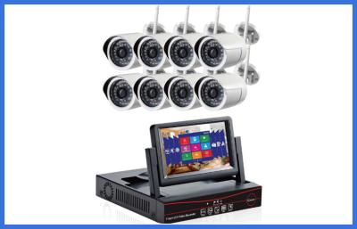 China Überwachungskamera-Ausrüstungen des 7 Zoll-Monitor-8 des Kanal-NVR, HD-Kugel wasserdichte IP-Radioapparat-Kamera zu verkaufen