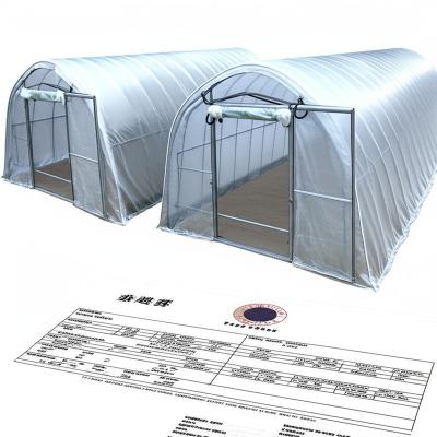 China Zippered Door Greenhouse Tunnels with Galvanized Frame and Theoretical Weight Invoicing for sale