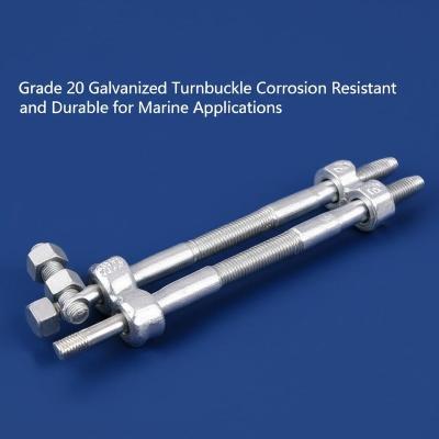 China Grade 20 Galvanized Turnbuckle Corrosion Resistant and Durable for Marine Applications for sale