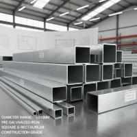 China Pre Galvanized Iron Pipe 15mm to 200mm Square Rectangular Section for Construction for sale