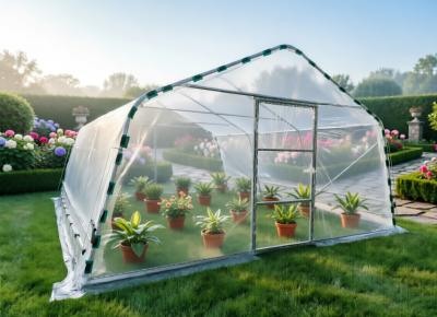 China Single-span Tunnel Garden Greenhouse with Polyethylene Film for livestock breeding  goods storage  temporary shelters for sale