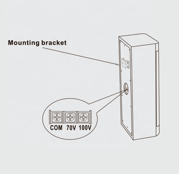 COL-444 Column Speaker front view