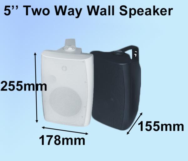 Quality Adjustable Wall Speaker 30W/60W 8ohm Two Way Individual Tweeter 5 Inch Woofer for sale