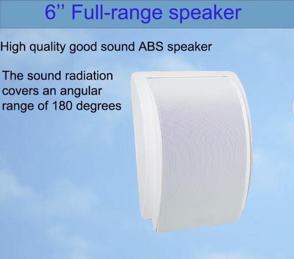 Quality 6 Inch Wall Speaker 10W/5W Indoor Loudspeaker ABS Enclosure Metal Grille OEM ODM for sale