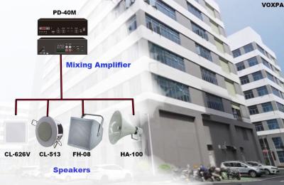 Cina Amplificatore Mixer da Scrivania 60W Amplificatore Mixer per Diffusori Digitali in vendita