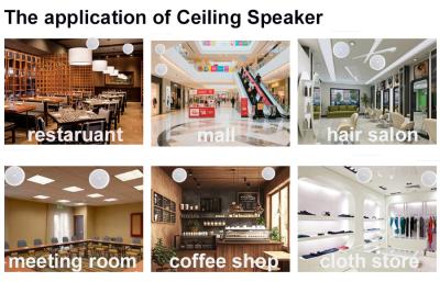 China CL-346B 6 inch ijzeren coaxiale luidspreker Wit kleuren plafond luidspreker met 100V/70V/8ohm Te koop