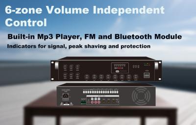 China 360W 6 Channels Mixing Amplifier With MP3 FM Bluetooth Players OEM ODM for sale