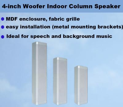 중국 40W 실내 패시브 MDF 칼럼 스피커 전문 오디오 100V/70V 라우드스피커 판매용