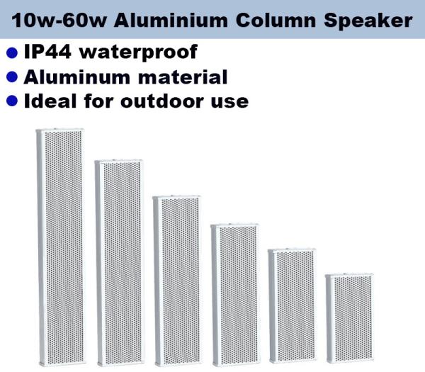 Quality 140-15KHZ IP44 Aluminium 100V OEM ODM Column Speaker 30 Watt Loudspeaker for sale