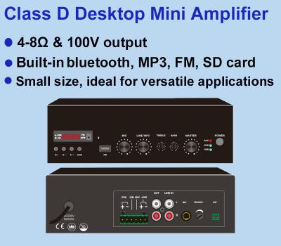Cina Amplificatore Mixer da Scrivania 60W Amplificatore Mixer per Diffusori Digitali in vendita