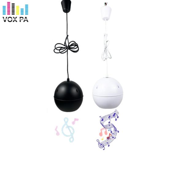 Quality 30w/15w/7.5w 5 Inch Hanging Speakers ABS Spherical Coaxial Speakers IP55 Waterproof for Airport Lobby Application for sale