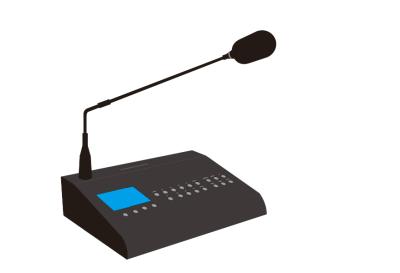 China 12-Zone Remote Paging Microphone PA System Desktop Paging console 1 RJ45 interface for zone control Supports 24V power supply, with address code function for sale