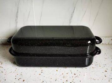 Custom Kitchen Bakeware Set Rectangular Casserole Enamelware Baking Tray Oven Enamel Steel Baking Dishes
