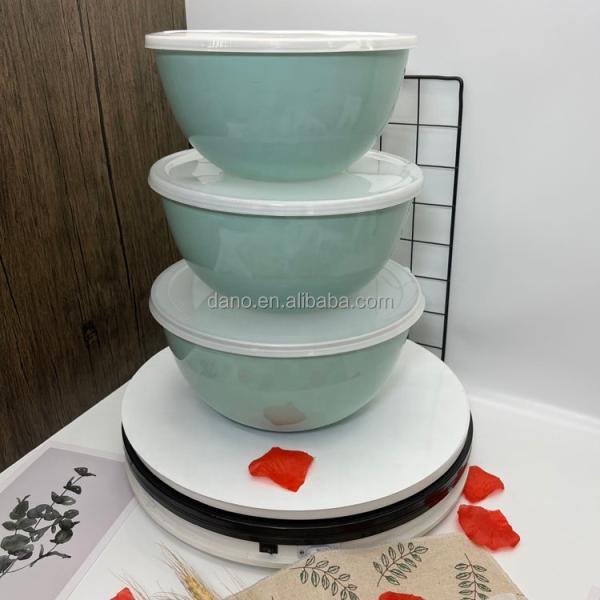 Quality High Temperature Logo Printing Ename Mixing Bowl Custom Color 18cm 20cm 22cm 24cm for sale