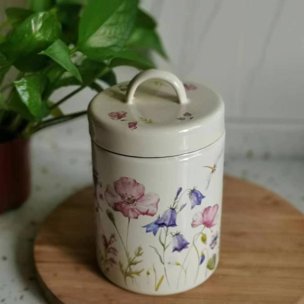Quality Marble Color Coating Enamel Food Container Bacon Grease Container Leakproof With PE Lid for sale