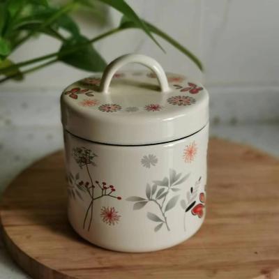 China Handmade Enamel Superposable Grain Storage Tank Kitchen Enamel Sealed Tank With Lid for sale