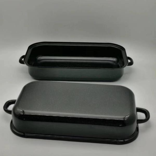 Quality Classical Style Enamel Rectangular Casserole Dish Set Carbon Steel Baking Pans for sale