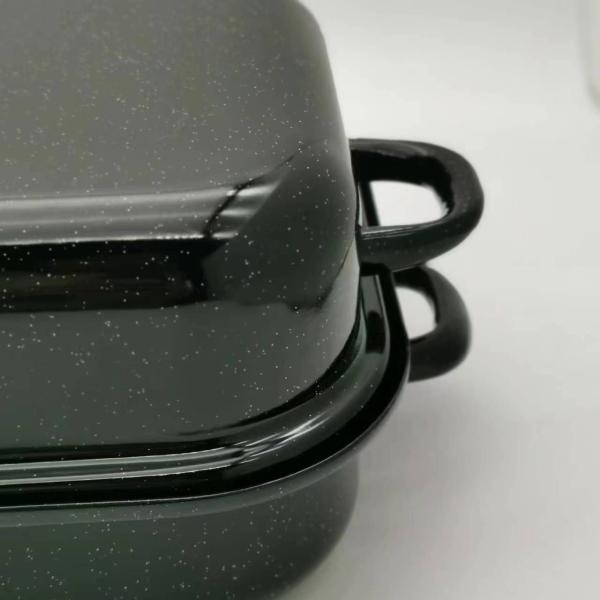 Quality Classical Style Enamel Rectangular Casserole Dish Set Carbon Steel Baking Pans for sale