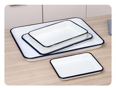 China Eco Friendly Enamelware Baking Tray Carbon Steel Bakeware Oven Dish For Commercial for sale